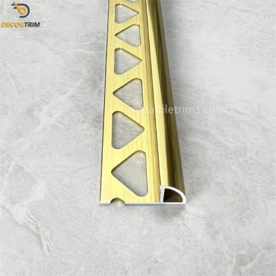 China Aluminum Tile Edge Trim L-Shape 8mm 10mm 12mm for Floor Border Bullnose for sale