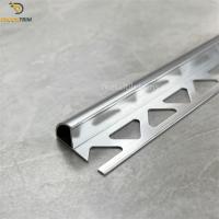 China Metal Bullnose Tile Edging Trim Metal Tile Trims Anodized Edging 2m Length for sale