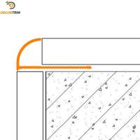 China Tile Transition Strip Metal Tile Edging Tile Beading Accessories Profile 8mm for sale