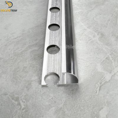 China Tile Trim Aluminum Chrome Edging For Tiles Anodizing Gold / Silver / Black​ for sale
