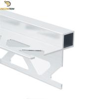China Aluminum Square Edge Tile Trim 0.8mm 1mm Thickness L Shaped Edge Finishing Accessories for sale