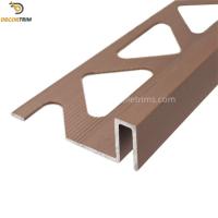 China Tile Step Edge Strip Shower Tile Edge Trim Gold / Black / Silver Color for sale