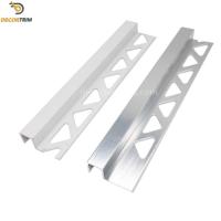 China Aluminum L-Shaped Tile Edge Trim 8mm Chrome Finish for Bathroom Mirror Frame for sale