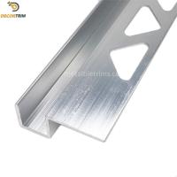 China Aluminum L-Shaped Tile Edge Trim 8mm Chrome Finish for Bathroom Mirror Frame for sale