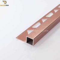 China Aluminum Tile Nosing Trim Threshold Strip 0.8mm 1mm for Steps Edging for sale