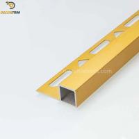 China Aluminum Tile Nosing Trim Threshold Strip 0.8mm 1mm for Steps Edging for sale