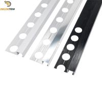 China Square Edge Tile Trim Metal Tile Edging 8mm Aluminum Profile for Outdoor Use for sale