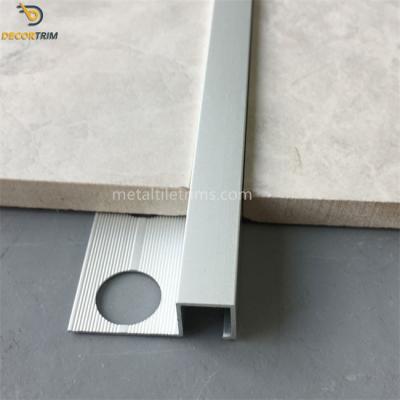China Square Edge Tile Trim Metal Tile Edging 8mm Aluminum Profile for Outdoor Use for sale