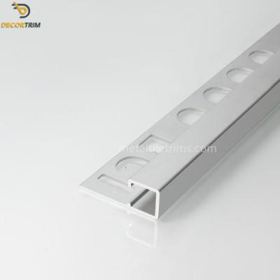 China Wall Tile External Corner Trim 10mm Square Edge Tile Trim Aluminium for sale