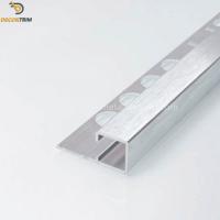 China Aluminum Floor Strip Metal Corner Tile Trim Flooring Edging Strip 6063 T5 0.8mm for sale