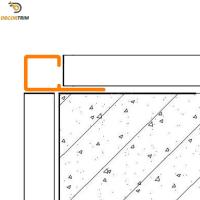 China Aluminum Floor Strip Metal Corner Tile Trim Flooring Edging Strip 6063 T5 0.8mm for sale