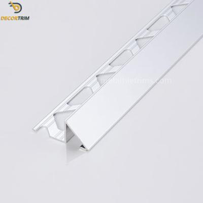 China Aluminum Floor Cover Strip Metal Tile Trim External L Shape 0.8mm 1mm for sale