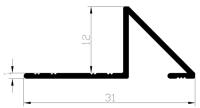 China Aluminum Floor Cover Strip Metal Tile Trim External L Shape 0.8mm 1mm for sale