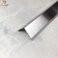 China Stainless Steel Tile Edge Trim Protection 20mm L Shape Profile 2.5m Length for sale