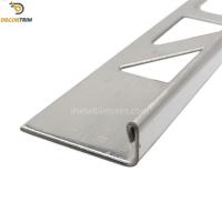 China Tile End Trim Stainless Steel Tile Trim Corner Edge Fitting Brush Silveer for sale