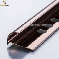 China Stainless Steel Tile Trim 10mm Edge Beading Black 304 Grade 2.5m Length for sale