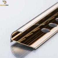 China Stainless Steel Tile Trim 10mm Edge Beading Black 304 Grade 2.5m Length for sale