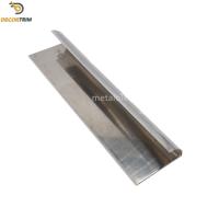 China Stainless Steel Carpet to Tile Transition Strip Chrome Trim 2.5m Length 10x10mm for sale