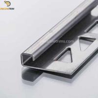 China Stainless Steel Wall Tile Trim Square Shaped Edging 8K SS201 304 10x10mm 2.5m for sale