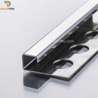 China Stainless Steel Wall Tile Trim Square Shaped Edging 8K SS201 304 10x10mm 2.5m for sale