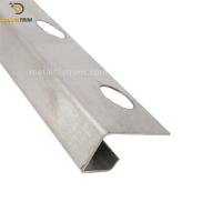 China Brushed Chrome Tile Trim External Flat Tile Trim 3000mm For Outside Corners for sale
