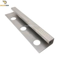 China Brushed Chrome Tile Trim External Flat Tile Trim 3000mm For Outside Corners for sale