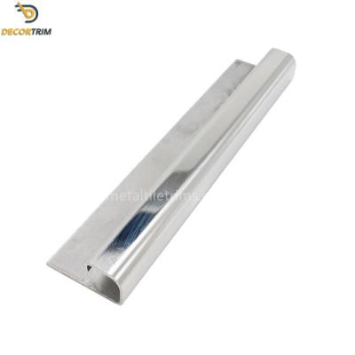 China Stainless Steel Tile Trim Edge Profile 10x10mm 2.5m for Wall Floor Protection for sale