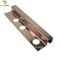 China Stainless Steel Tile Profile Trim SS304 SS201 Corner Edge 10x10mm 2.5m for sale