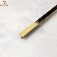 China Stainless Steel T Shape Tile Trim 10x10mm 2.5m Wall Metal Angle Edging for sale