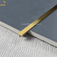 China Stainless Steel T Shape Tile Trim 10x10mm 2.5m Wall Metal Angle Edging for sale