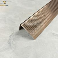 China Aluminum Tile Edge Trim Stair Nosing 6063-T5 1.1mm Profile Thickness for sale