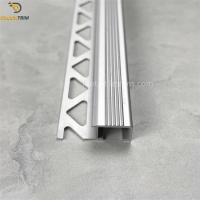 China 6mm Chrome Matte Black Tile Trim Bullnose Edge Trim 6063 T5 Aluminum Floor Edging for sale