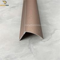 China Aluminum Stair Nose Trim Anti Slip 1.1mm Coffee Profile for Tile Edges for sale