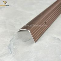 China Aluminum Stair Nose Trim Anti Slip 1.1mm Coffee Profile for Tile Edges for sale