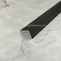 China Aluminum 6063 Stair Nosing Tile Trim 1.1mm Thickness Anti Slip Floor Edge Protector for sale
