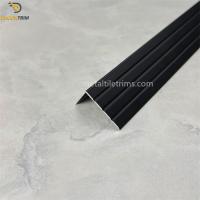 China Aluminum 6063 Stair Nosing Tile Trim 1.1mm Thickness Anti Slip Floor Edge Protector for sale
