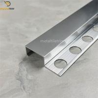 China Aluminum Tile Trim Bullnose Stair Nosing Strip 25mm 1.1mm Thickness for sale