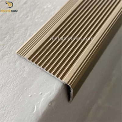 China Aluminum Tile Trim Profile 10mm Glossy Finish Floor Edge Metal Trim for Tile Corner Protection for sale