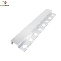 China Aluminum 6063 T-5 Tile Trim Floor Transition Strip Square Edge 1.1mm Profile Thickness for sale
