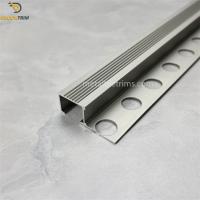 China Aluminum Pencil Molding Tile Bullnose Trim 1.1mm Thickness Light Bright Titanium for sale