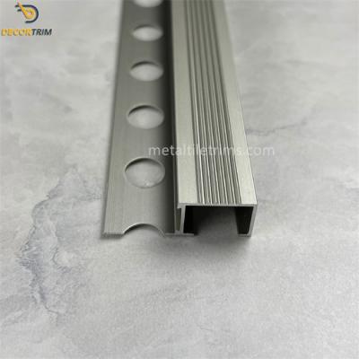 China Aluminum Pencil Molding Tile Bullnose Trim 1.1mm Thickness Light Bright Titanium for sale