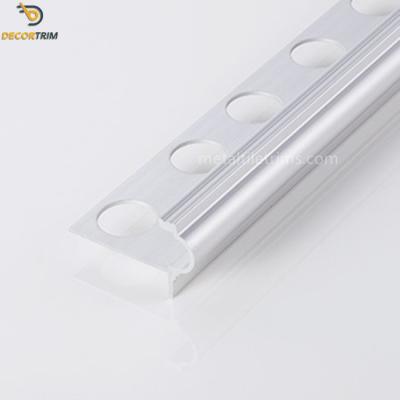 China Aluminum Bullnose Tile Trim Stair Nosing 1.1mm Profile Thickness 6063 Material for sale