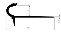 China Aluminum Bullnose Tile Trim Stair Nosing 1.1mm Profile Thickness 6063 Material for sale