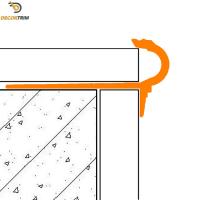 China Aluminum Bullnose Tile Trim Stair Nosing 1.1mm Profile Thickness 6063 Material for sale