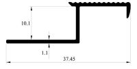 China 11mm Aluminum Tile End Trim Stair Nosing 6063 Tile Edge Trim for Ceramic Flooring for sale