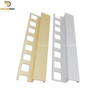 China 11mm Aluminum Tile End Trim Stair Nosing 6063 Tile Edge Trim for Ceramic Flooring for sale
