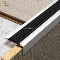 China Aluminum Ramp Edge Trim Stair Nosing Tile Trim 30mm with Adhesive Strip for Flooring for sale