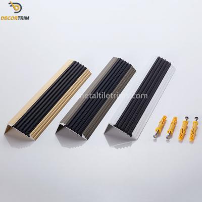 China Aluminum Ramp Edge Trim Stair Nosing Tile Trim 30mm with Adhesive Strip for Flooring for sale