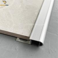 China Aluminum Tile Edging Trim for Porcelain Tiles 1.1mm Thickness Straight Edge for sale