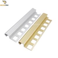 China Aluminum Tile Edging Trim for Porcelain Tiles 1.1mm Thickness Straight Edge for sale